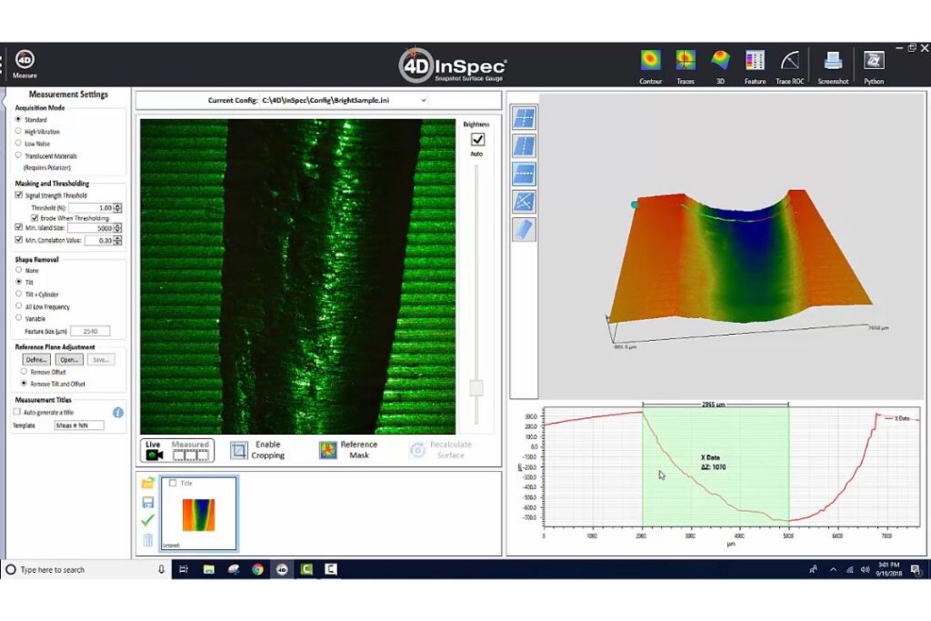 磨痕 – 4D 動態光學測量儀器